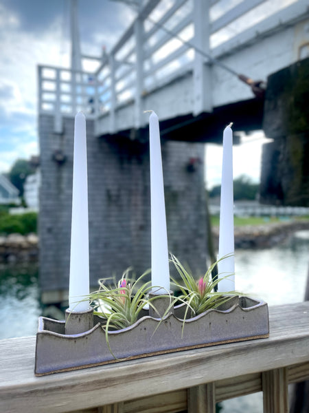 Wave Centerpiece (3 Candle) – Perkins Cove Pottery Shop